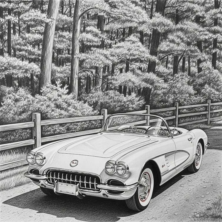 AI Art Gallery: Corvette Style Rendered In Dramatic Fashion